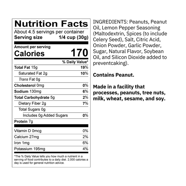 Henrietta Said – Lemon Pepper Flavored Peanuts 12 pack, 5oz each Resea ...