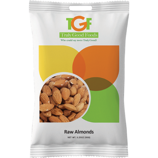Raw Almonds – 24 pack, 3.25oz snack bags – Truly Good Foods