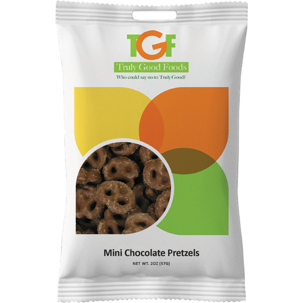 Mini Chocolate Pretzels – 24 pack, 2oz snack bags – Truly Good Foods